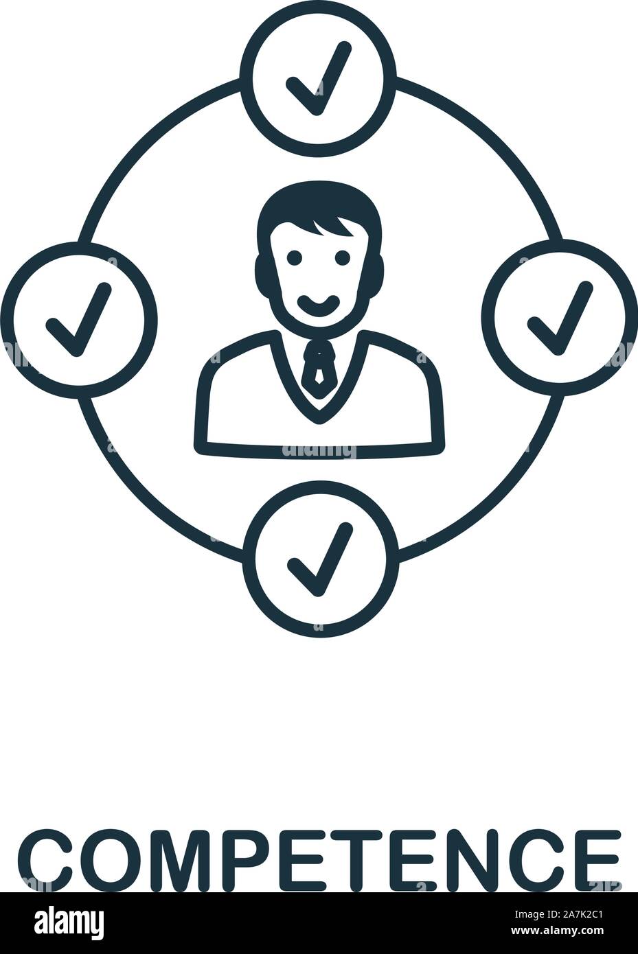 Competence icon outline style. Thin line creative Competence icon for ...