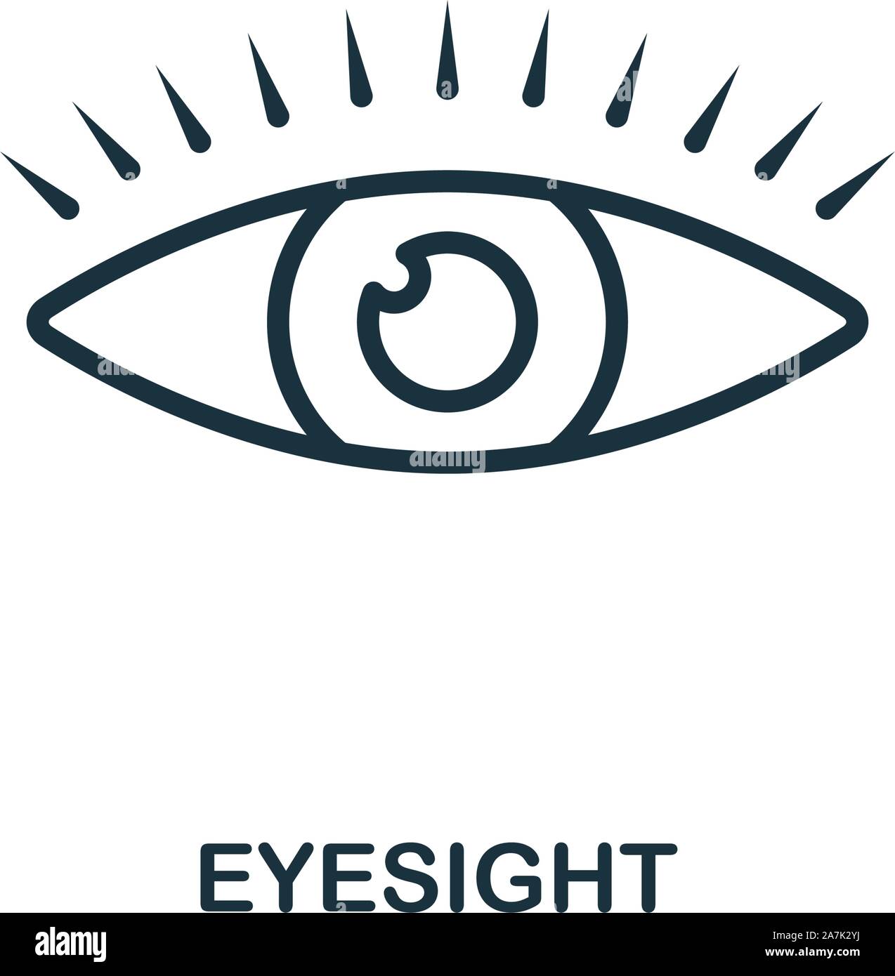 Eyesight icon outline style. Thin line creative Eyesight icon for logo ...