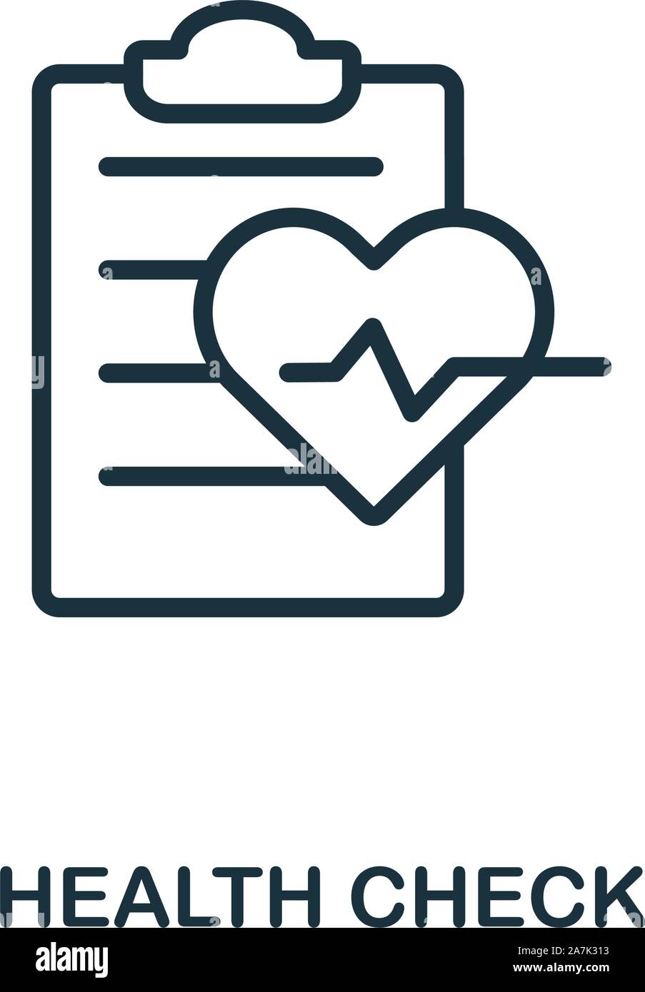 Health Check icon outline style. Thin line creative Health Check icon ...