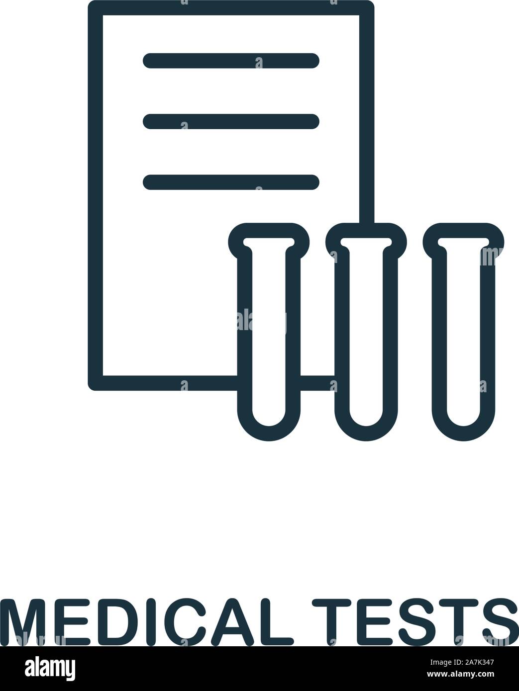 Medical Tests icon outline style. Thin line creative Medical Tests icon ...