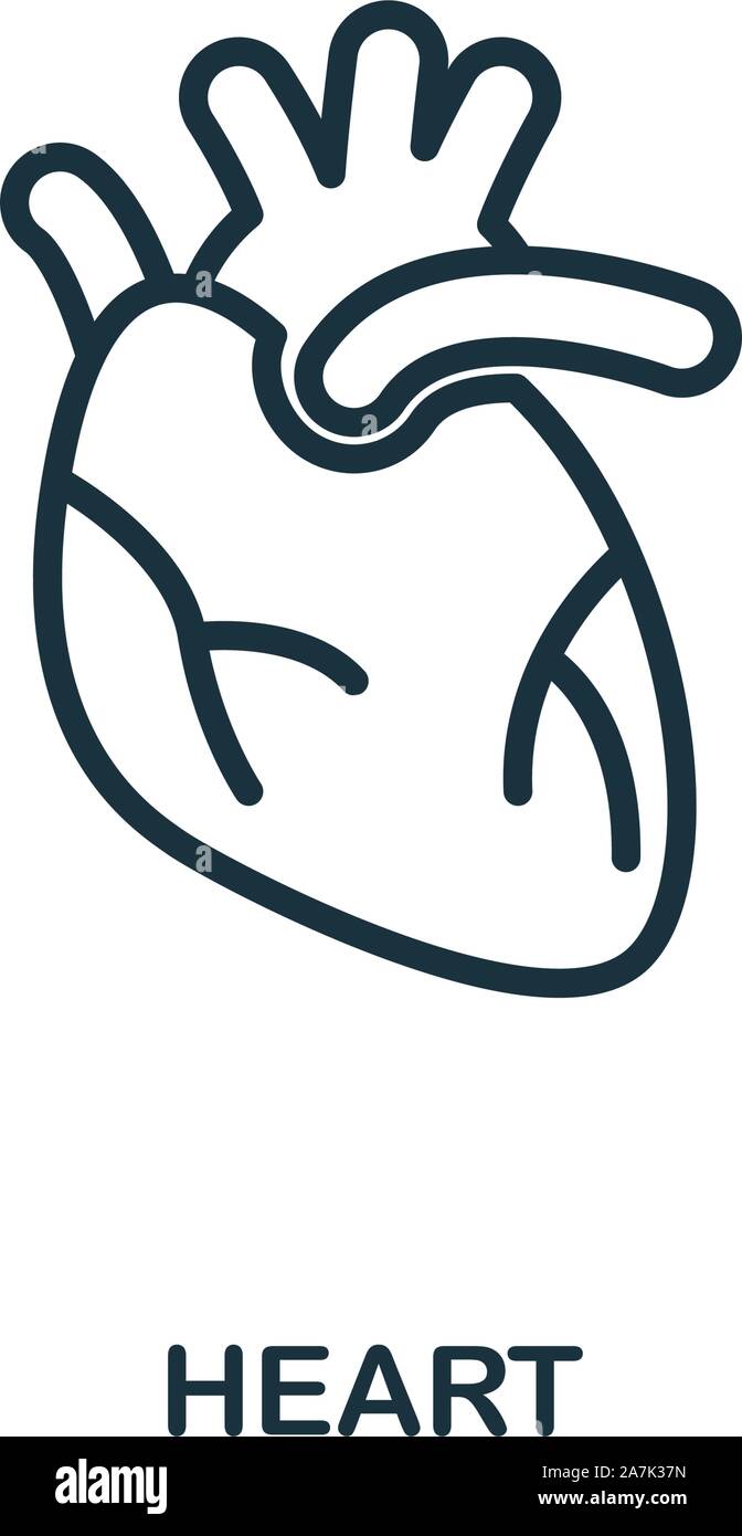 Heart icon outline style. Thin line creative Heart icon for logo ...