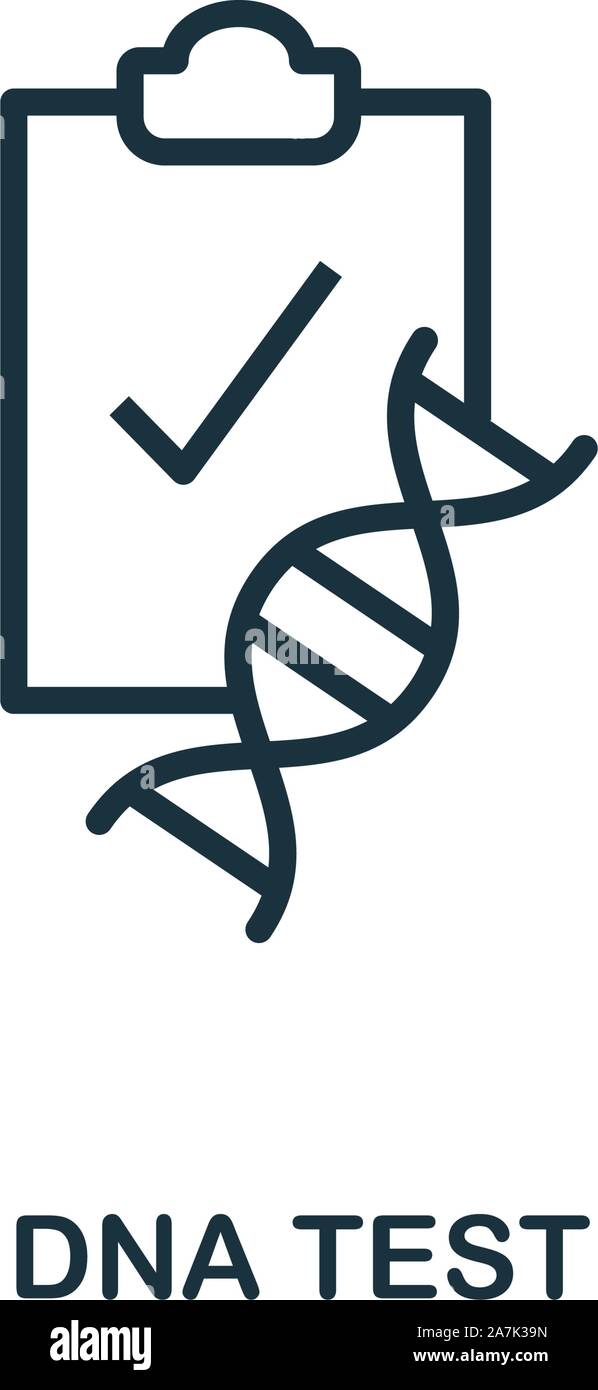 Dna Test icon outline style. Thin line creative Dna Test icon for logo ...