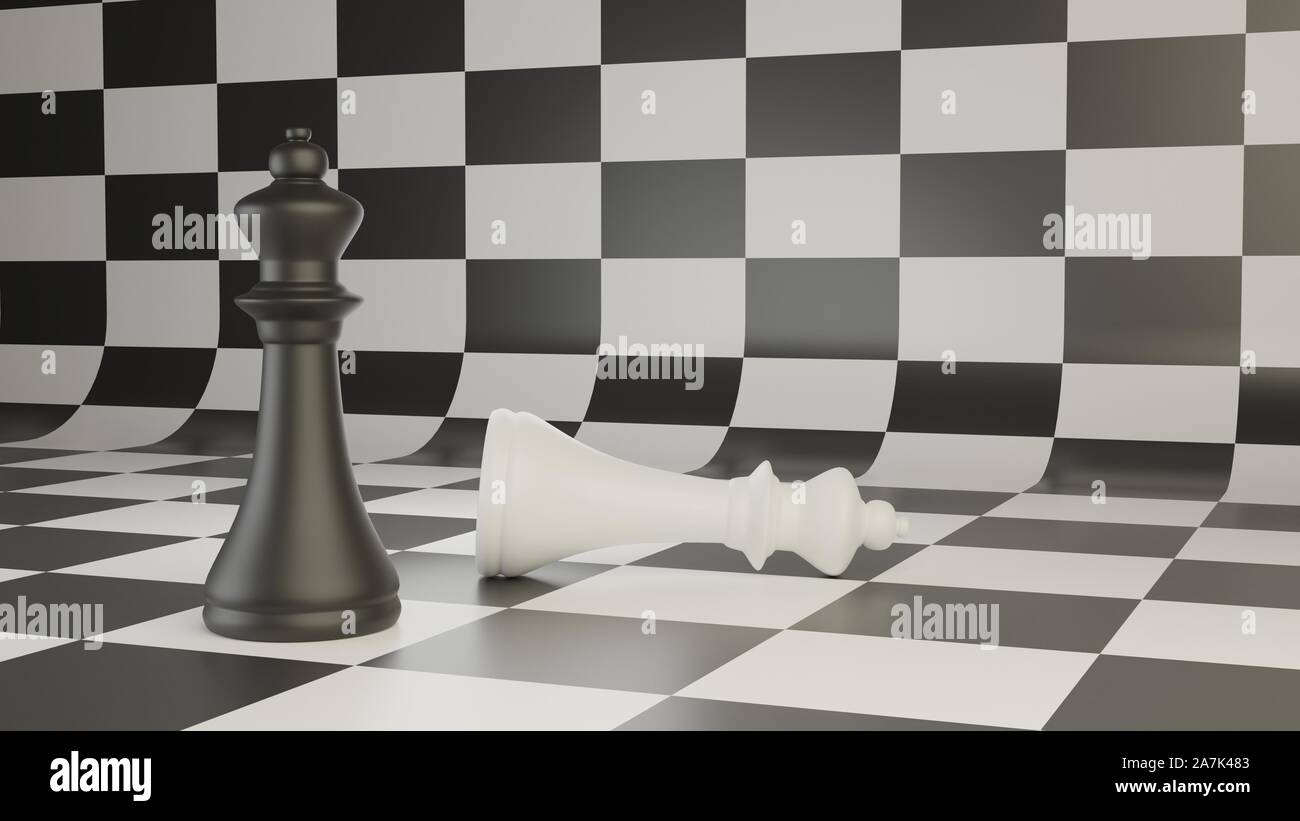 Success winner in chess game 3D rendering Stock Photo - Alamy