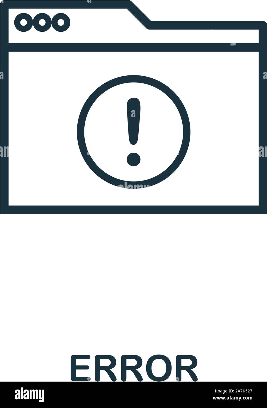 Error icon outline style. Thin line creative Error icon for logo ...