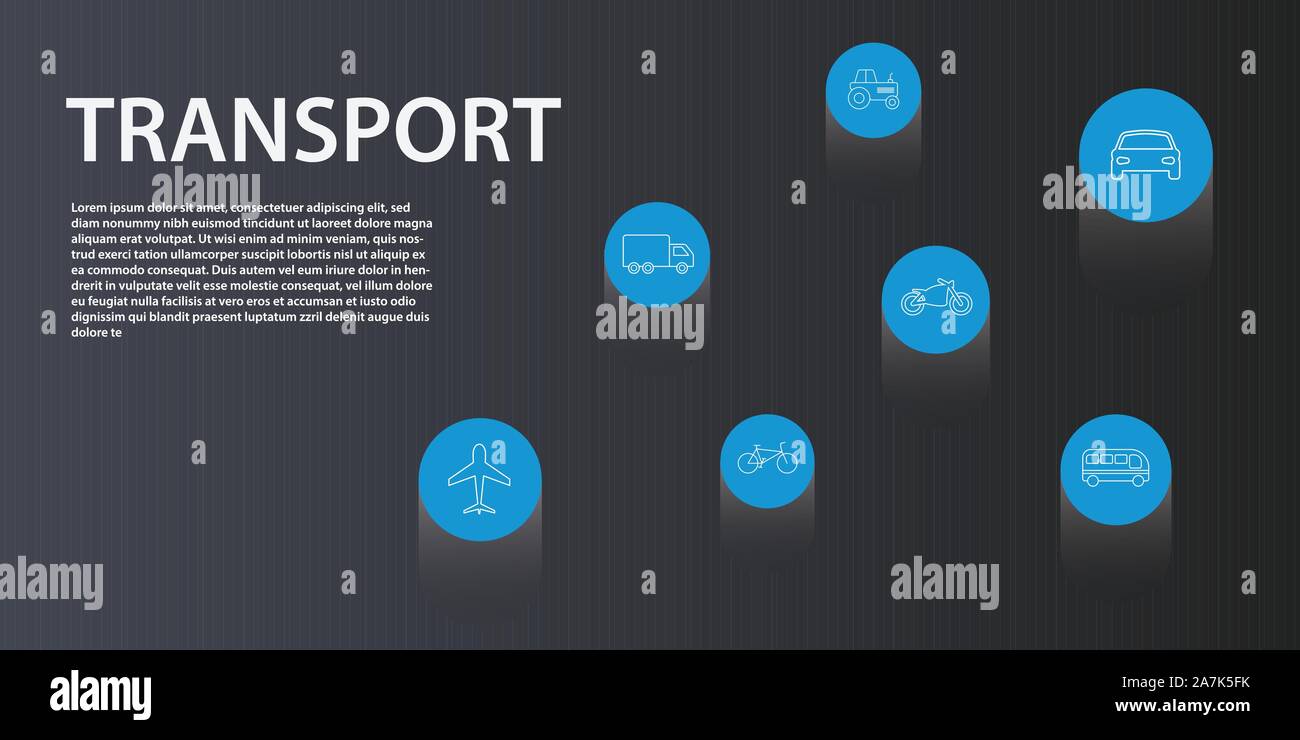 Transport Infographics vector design. Timeline concept include airplane ...
