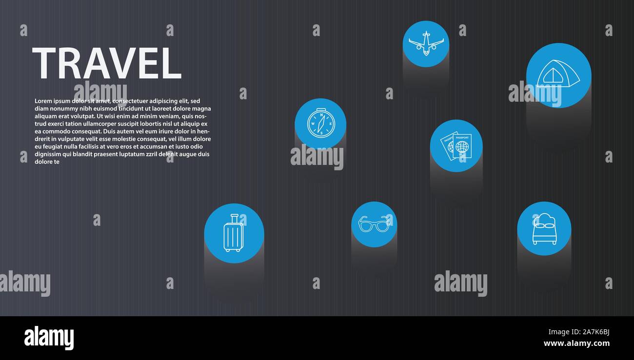 Travel Infographics vector design. Timeline concept include compass ...