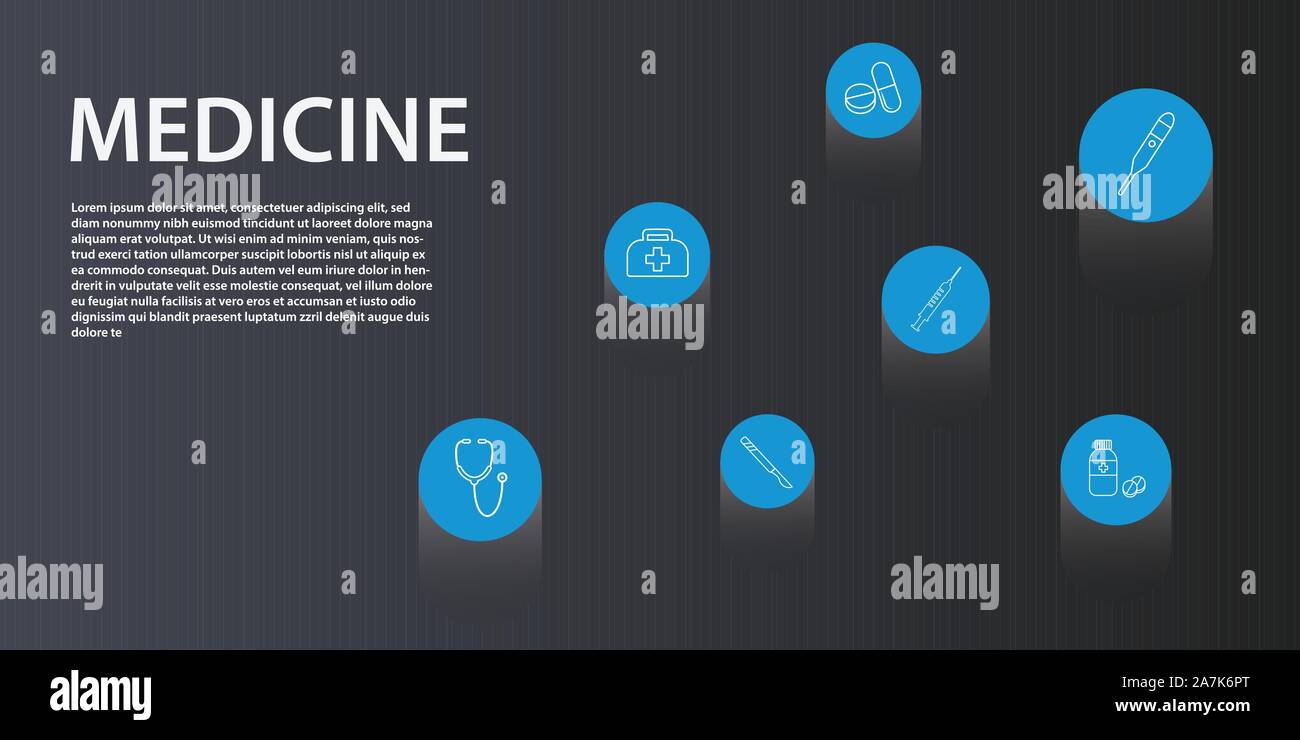 Medicine Infographics vector design. Timeline concept include medical ...