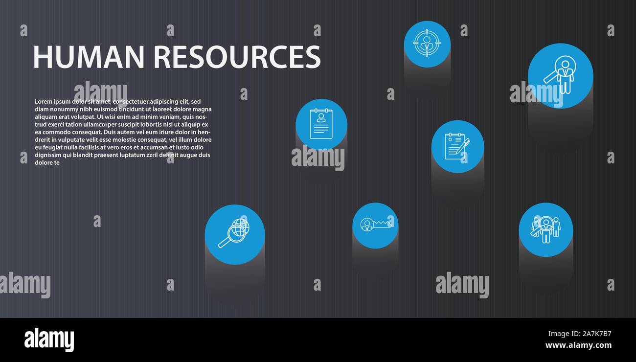 Human Resources Infographics vector design. Timeline concept include ...