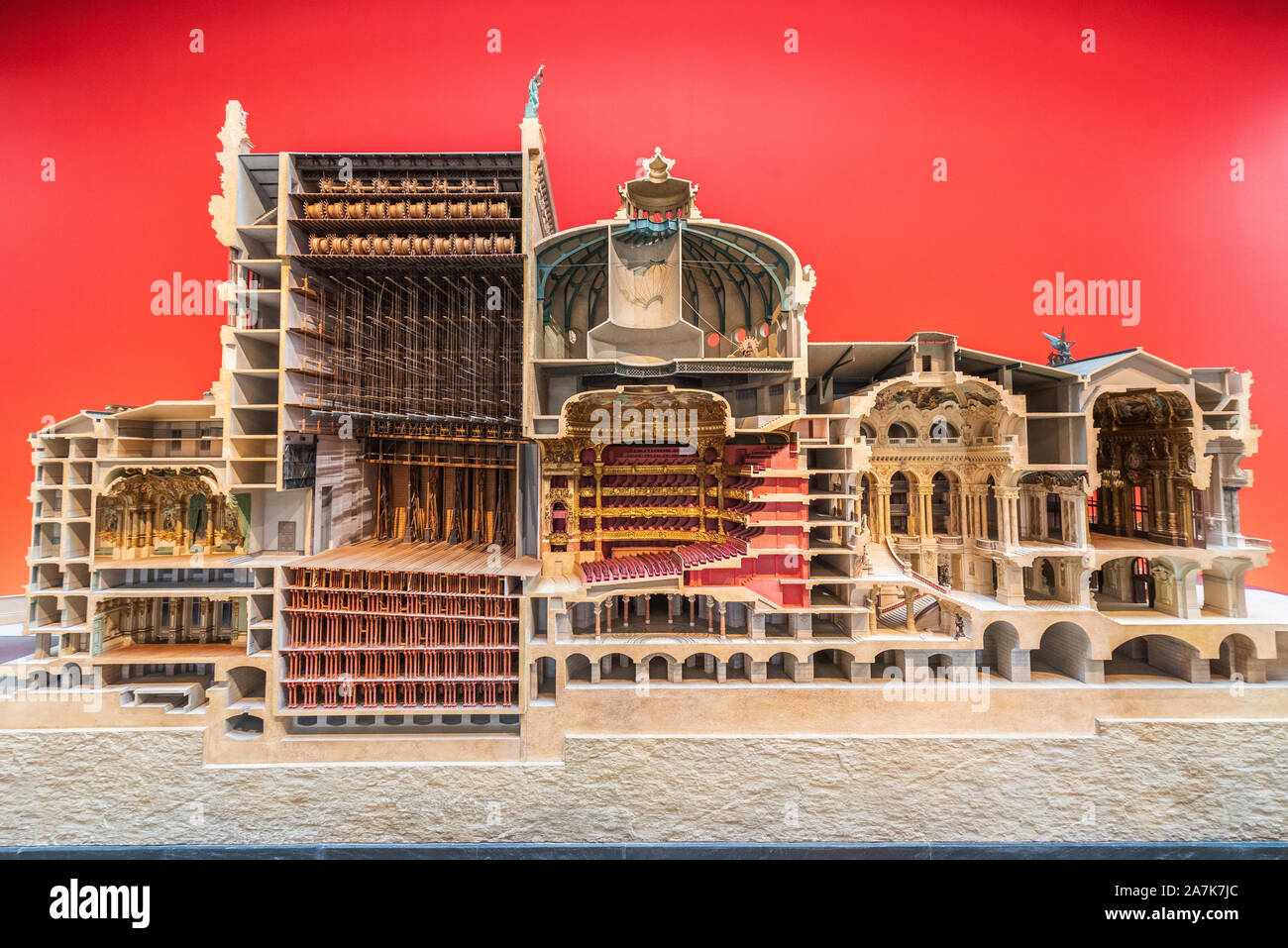 France, Paris, the Orsay Museum, Model of the Paris Garnier Opera House ...