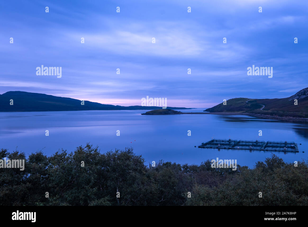 Salmon farms amidst gorgeous landscapes in the far north of the ...