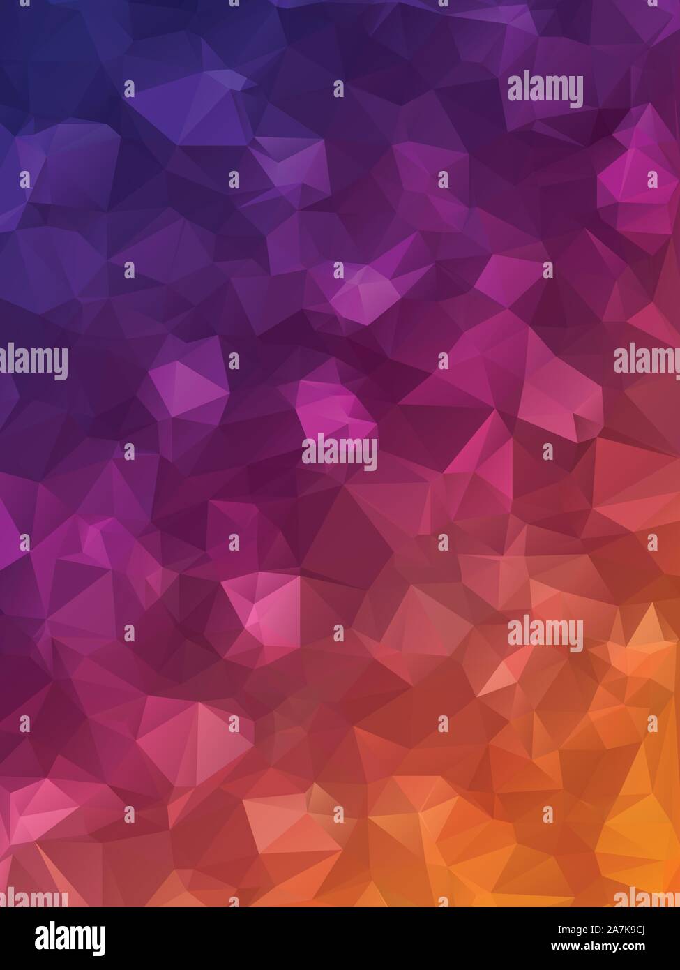Abstract purple, orange geometric background with triangles Stock ...