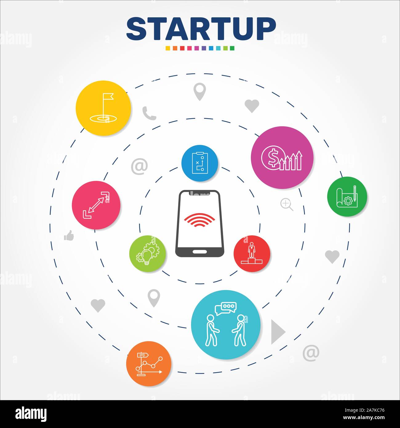 Startup Infographics vector design. Timeline concept include goal ...