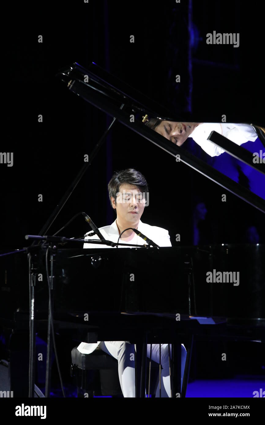 Chinese pianist Lang Lang performs at the Concert of Lang Lang and His ...