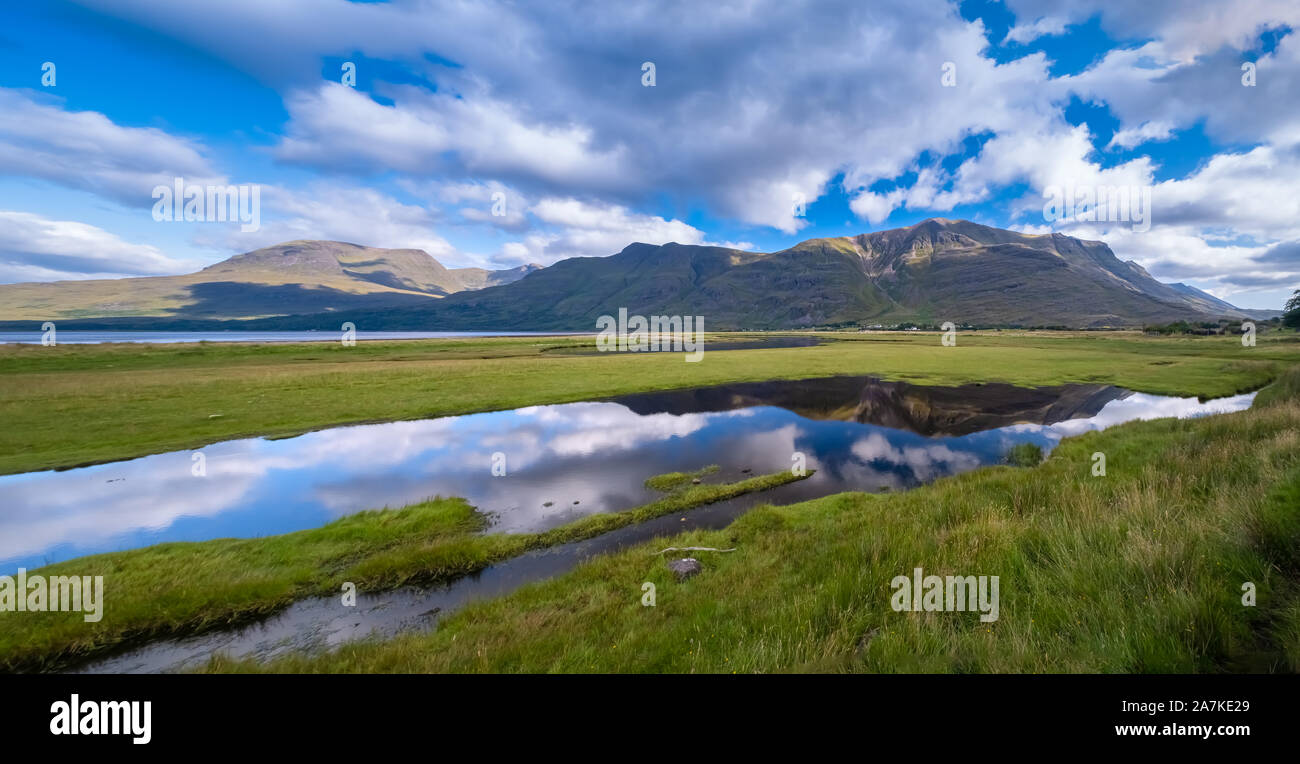 Gorgeous landscapes in the far north of the Scottish highlands along ...