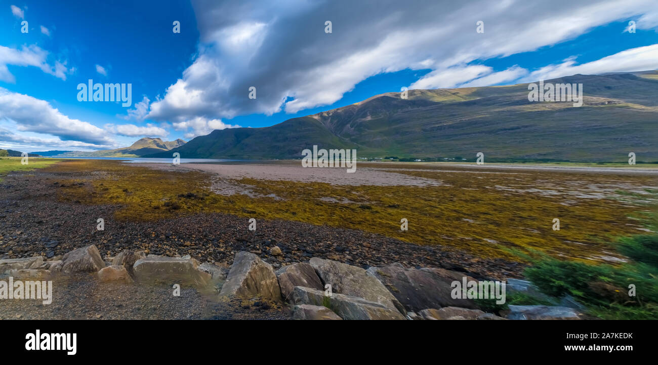 Gorgeous landscapes in the far north of the Scottish highlands along ...
