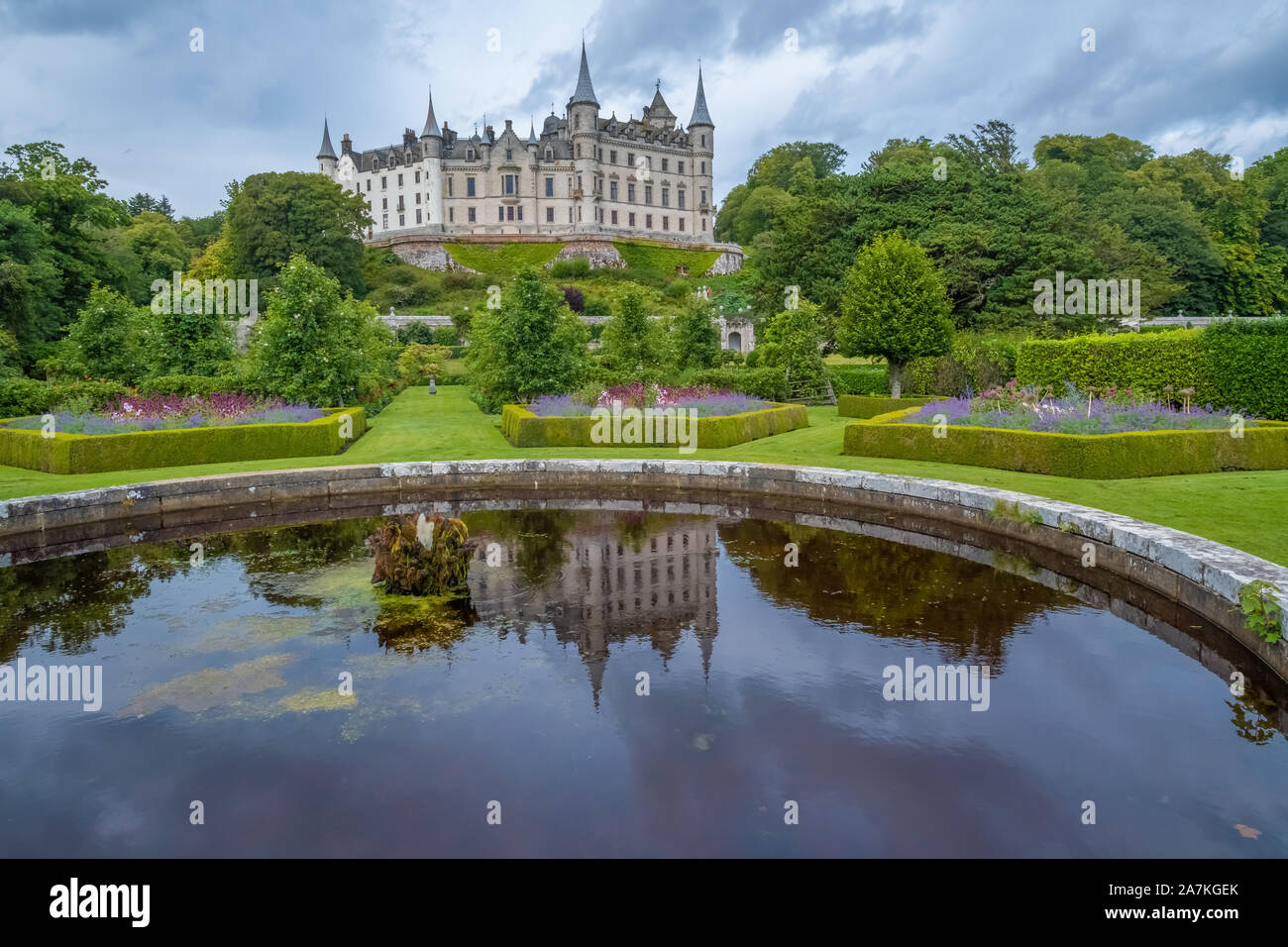 Historical Dunrobin Castle in Sutherland, Highlands of Scotland Stock ...