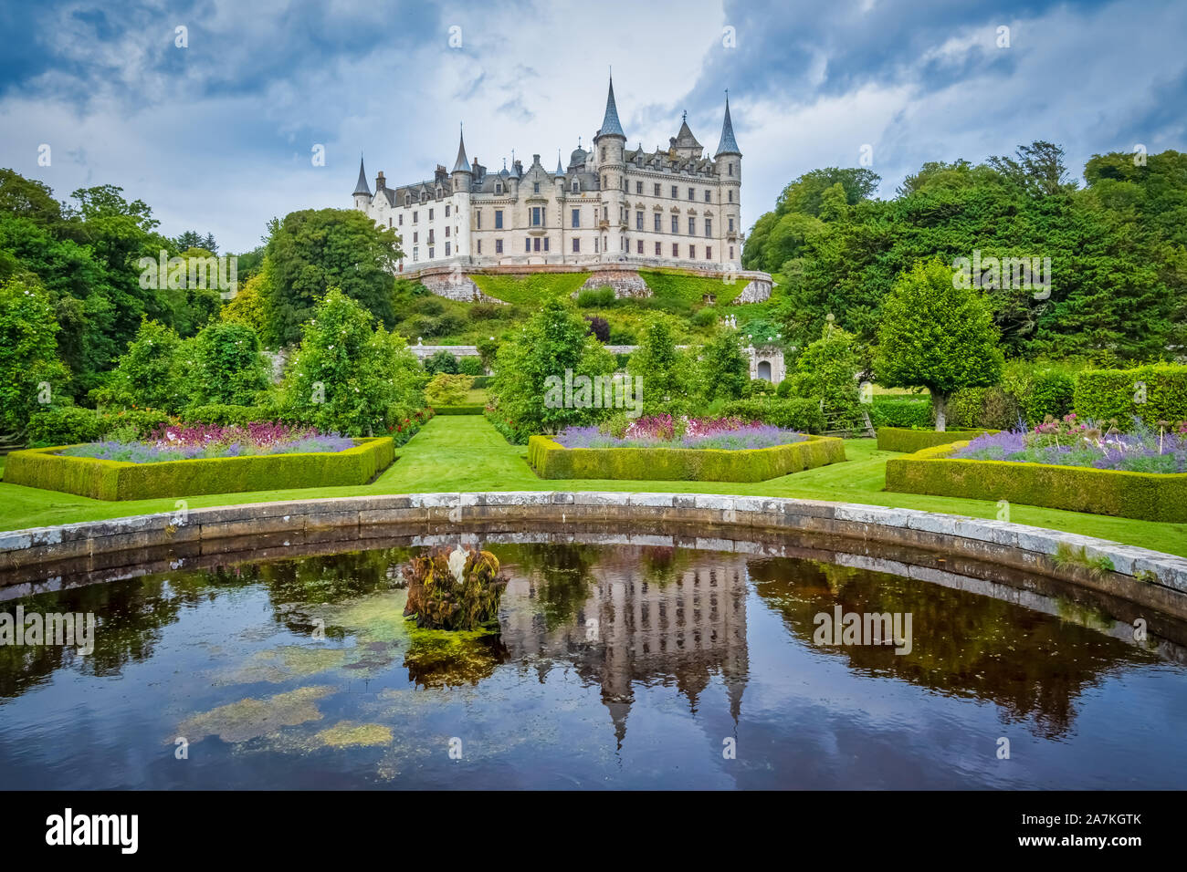 Historical Dunrobin Castle in Sutherland, Highlands of Scotland Stock ...