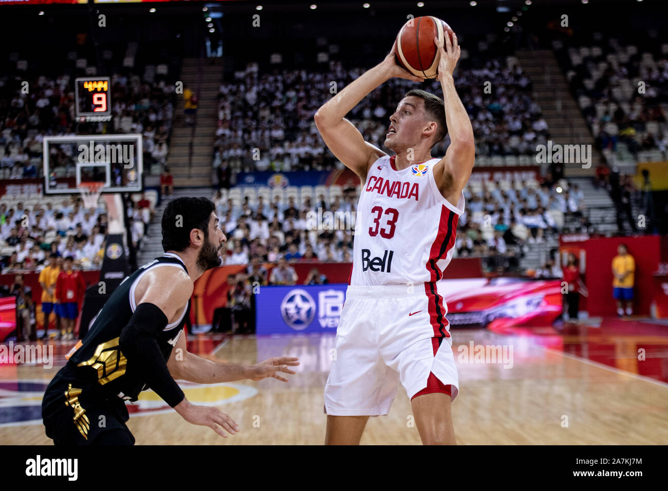 Canadian-American professional basketball player Kyle Wiltjer, right ...