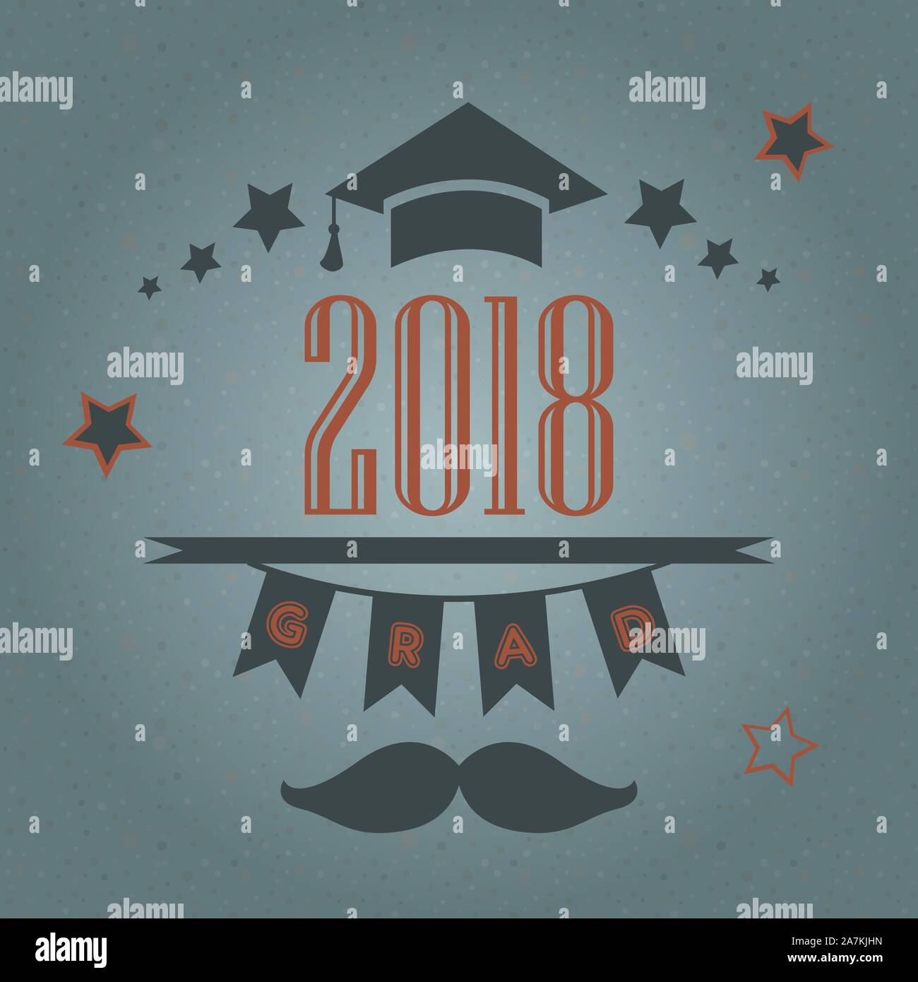 Graduation of Year 2018. Graduation Poster. Vector Illustration Stock ...
