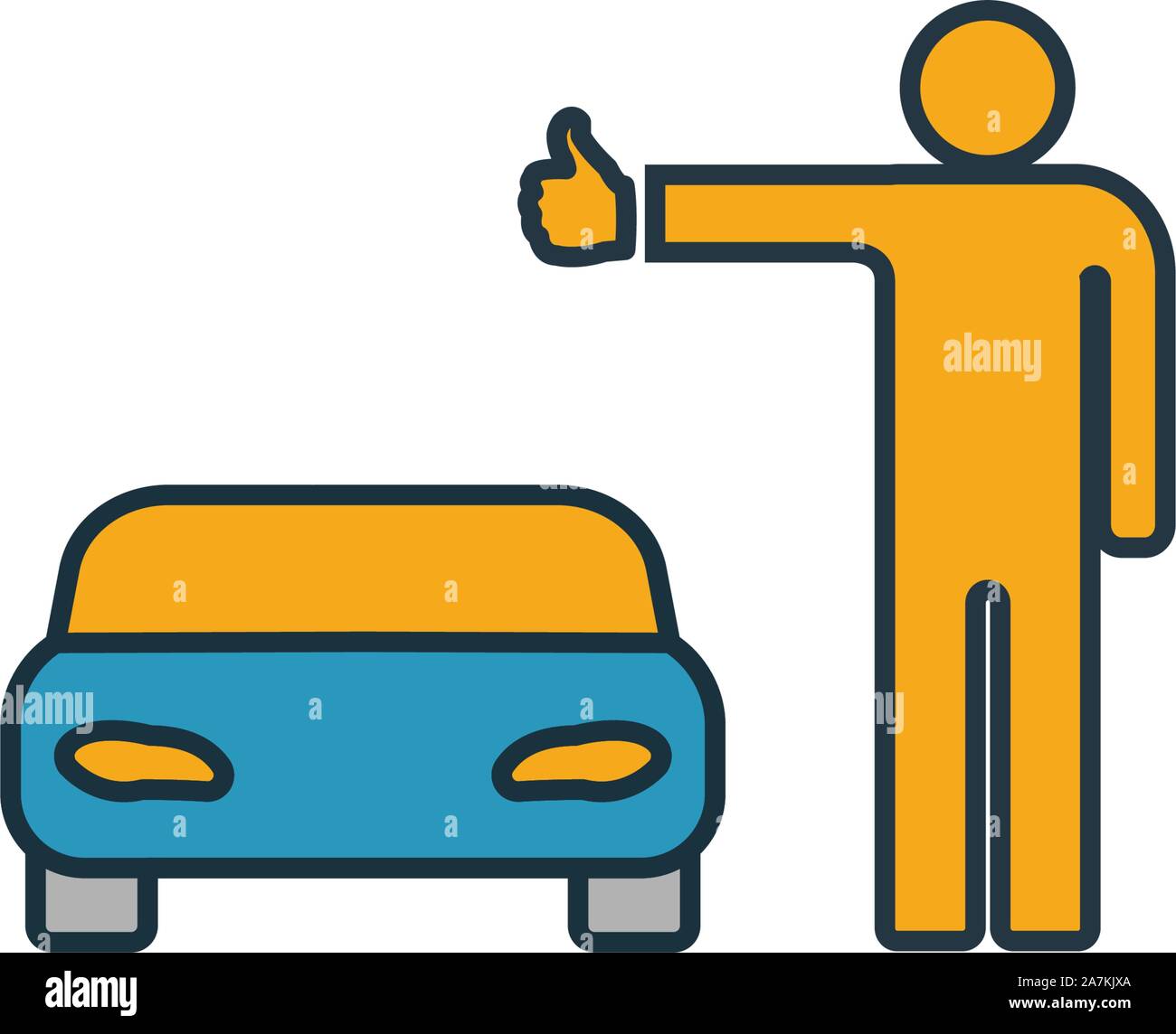 Autostop icon. Simple element from travel icons collection. Creative ...