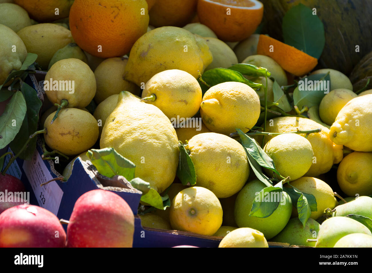 Selection of fruit at the market Stock Photo - Alamy