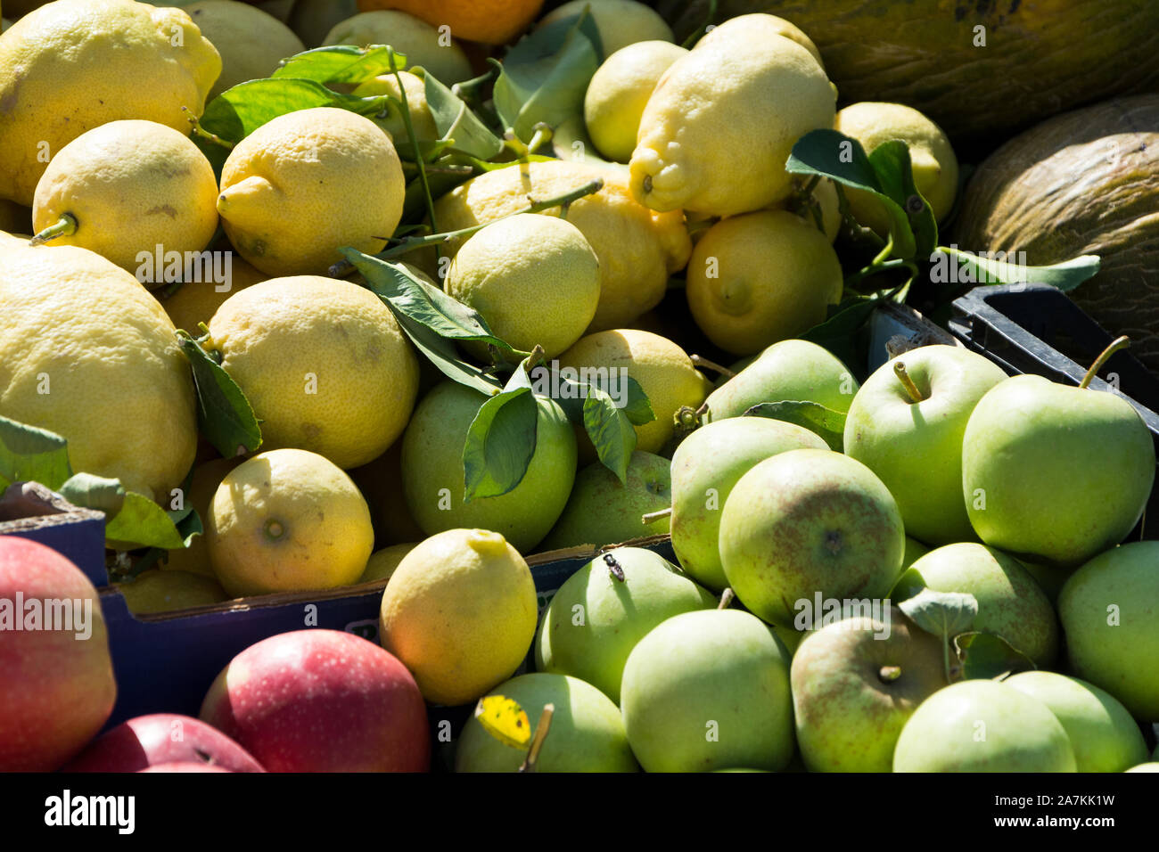 Selection of fruit at the market Stock Photo - Alamy