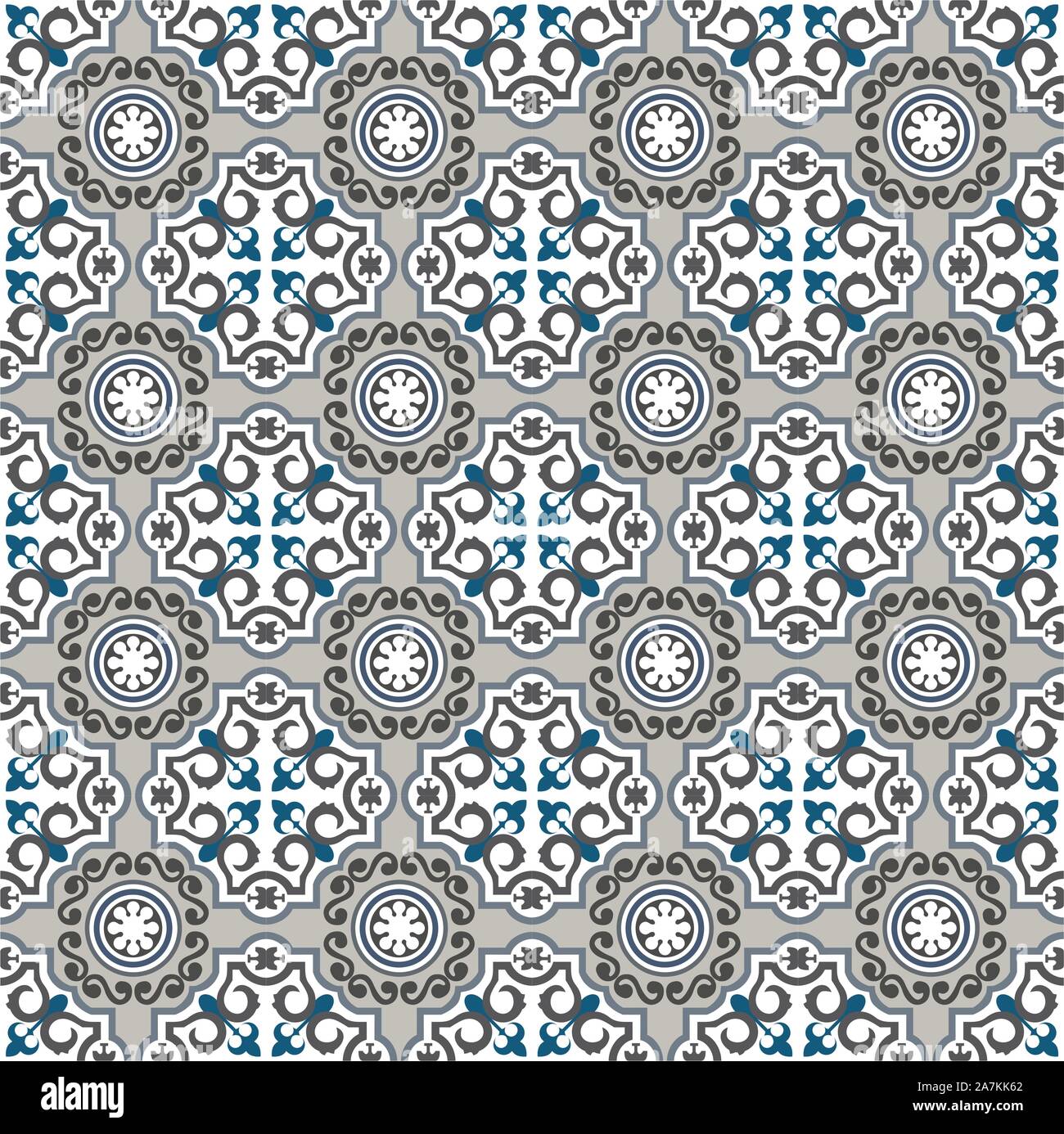 Blue moroccan pattern tiles Cut Out Stock Images & Pictures - Alamy