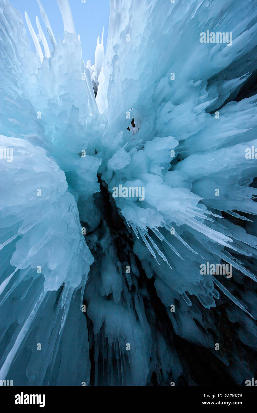 Icicles hanging from cave ceiling hi-res stock photography and images ...