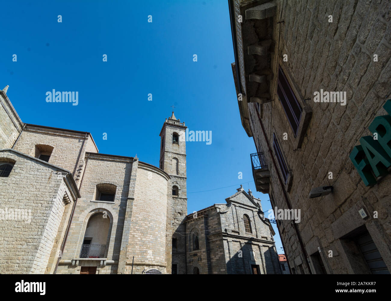 August 23, 2019 - TEMPIO PAUSANIA , Italy: exterior building in TEMPIO ...