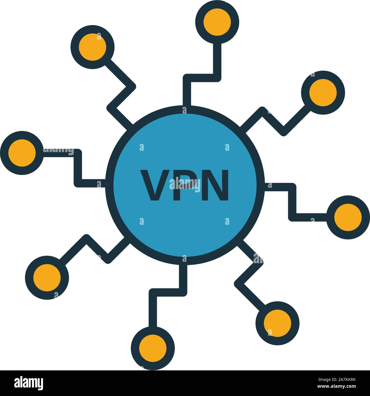 Vpn icon. Simple element from icons collection. Creative Vpn icon ui ...