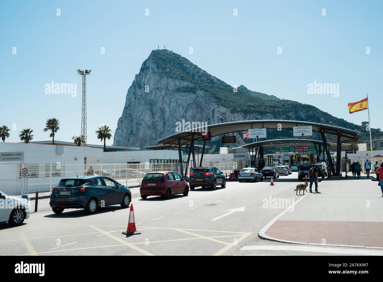 Border checkpoint, Gibraltar, United Kingdom Stock Photo - Alamy