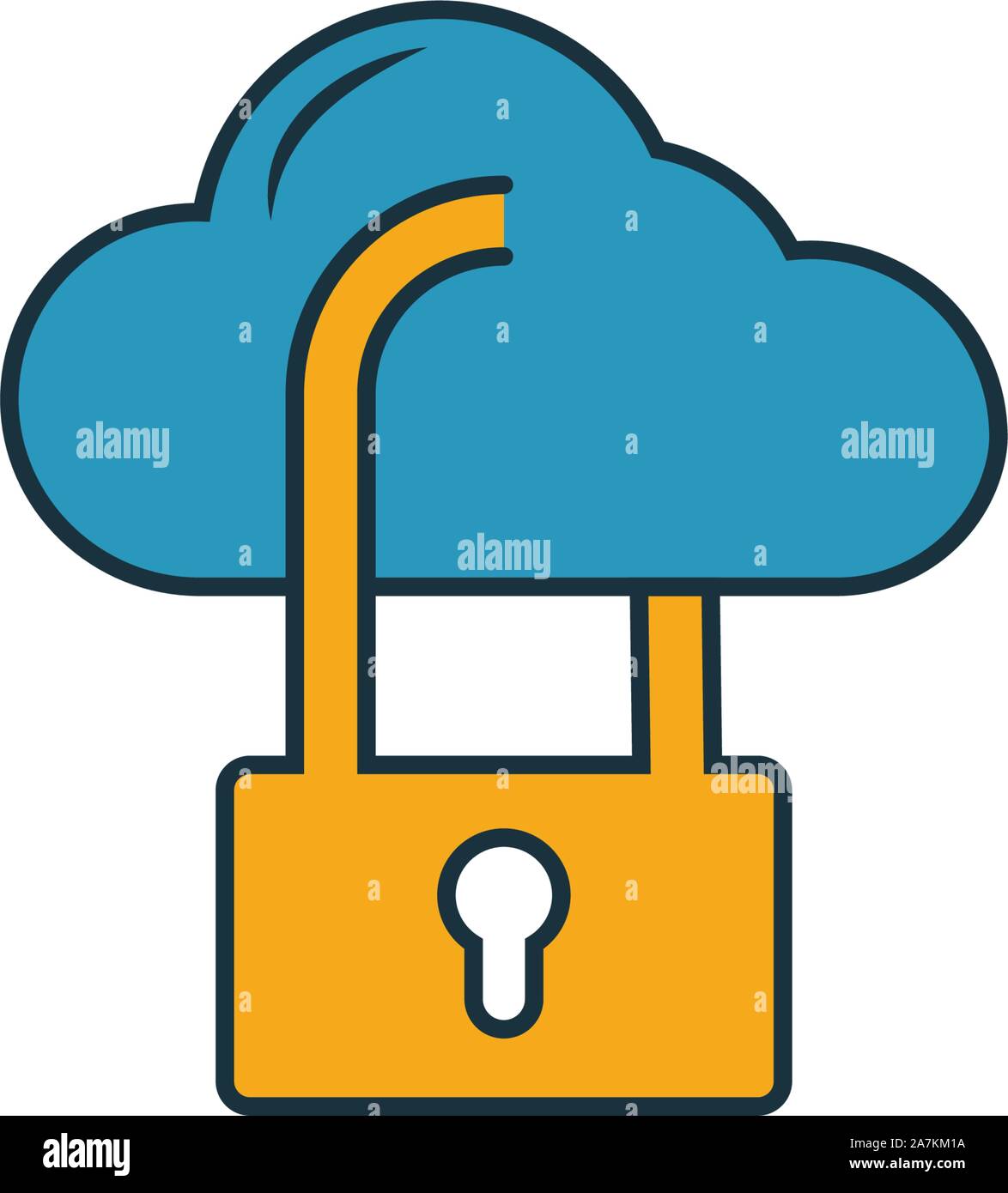 Cloud Security icon. Simple element from web development icons collection. Creative Cloud ...