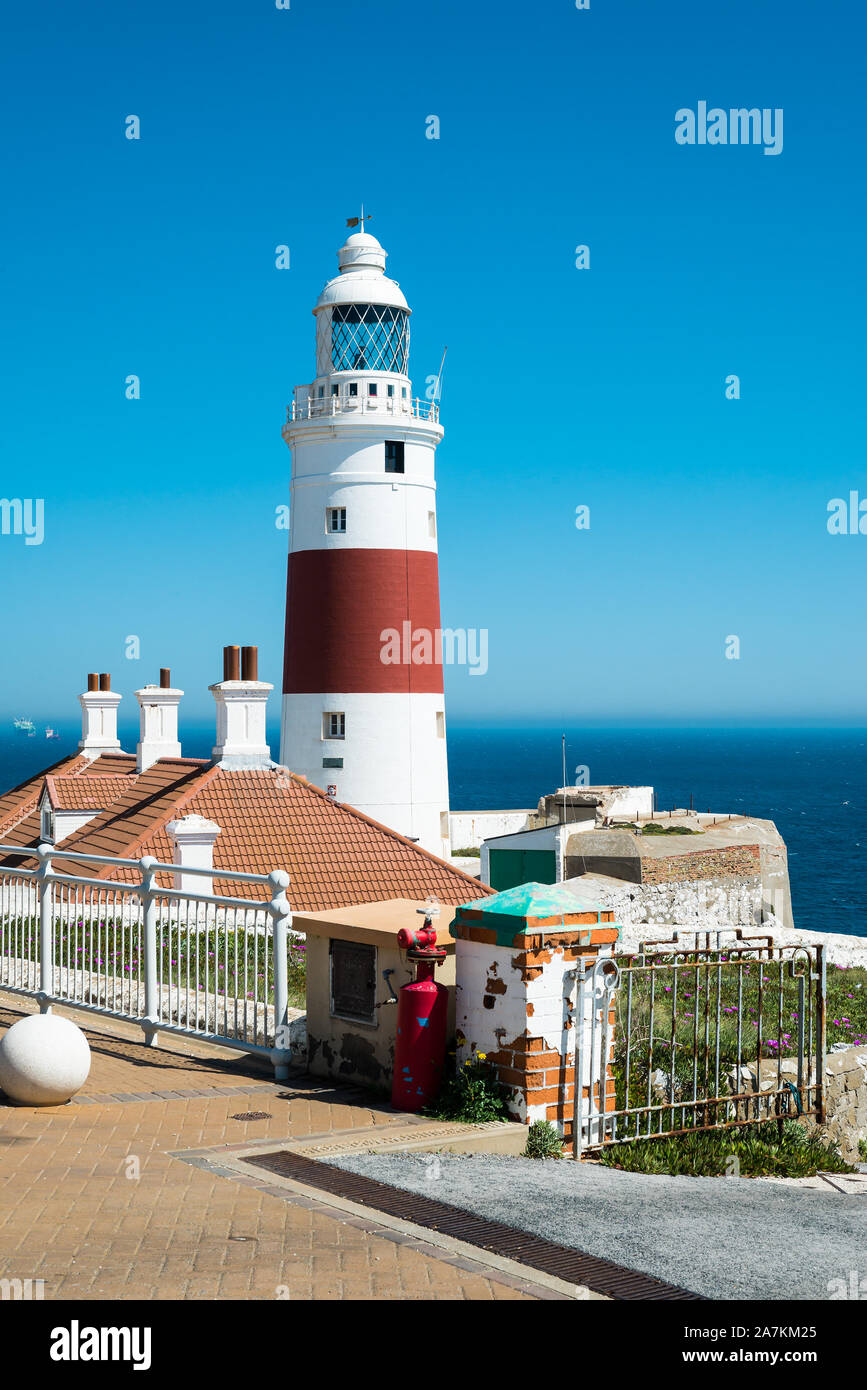 Europa Point Lighthouse in Gibraltar, United Kingdom Stock Photo - Alamy