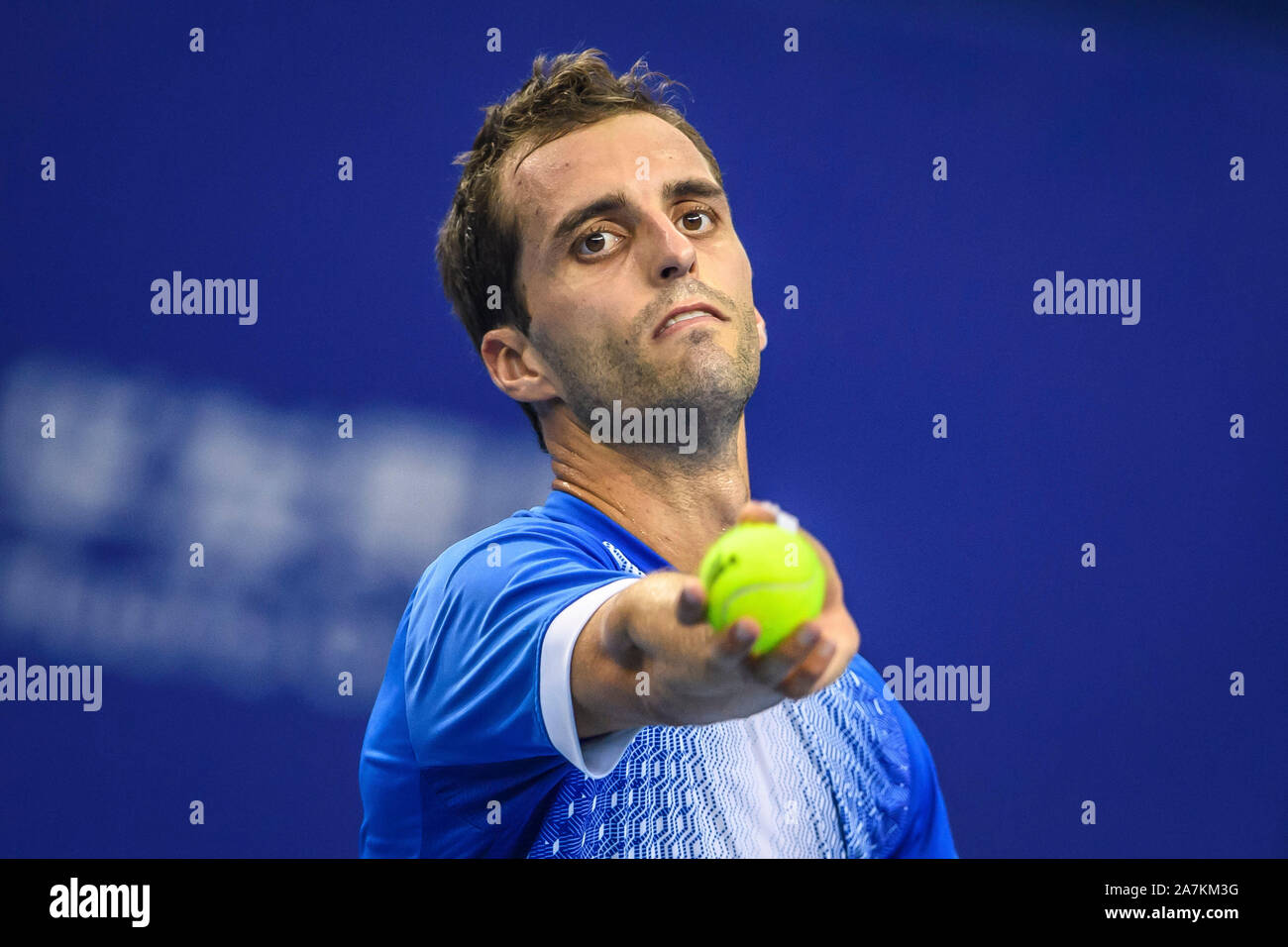 Spanish professional tennis player Albert Ramos Vinolas competes ...