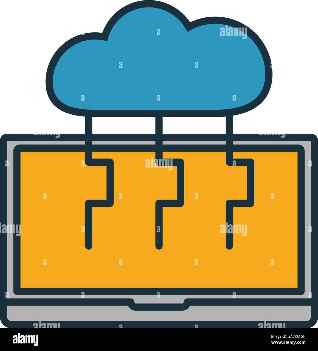 Cloud Computing icon. Simple element from web hosting icons collection. Creative Cloud Computing ...