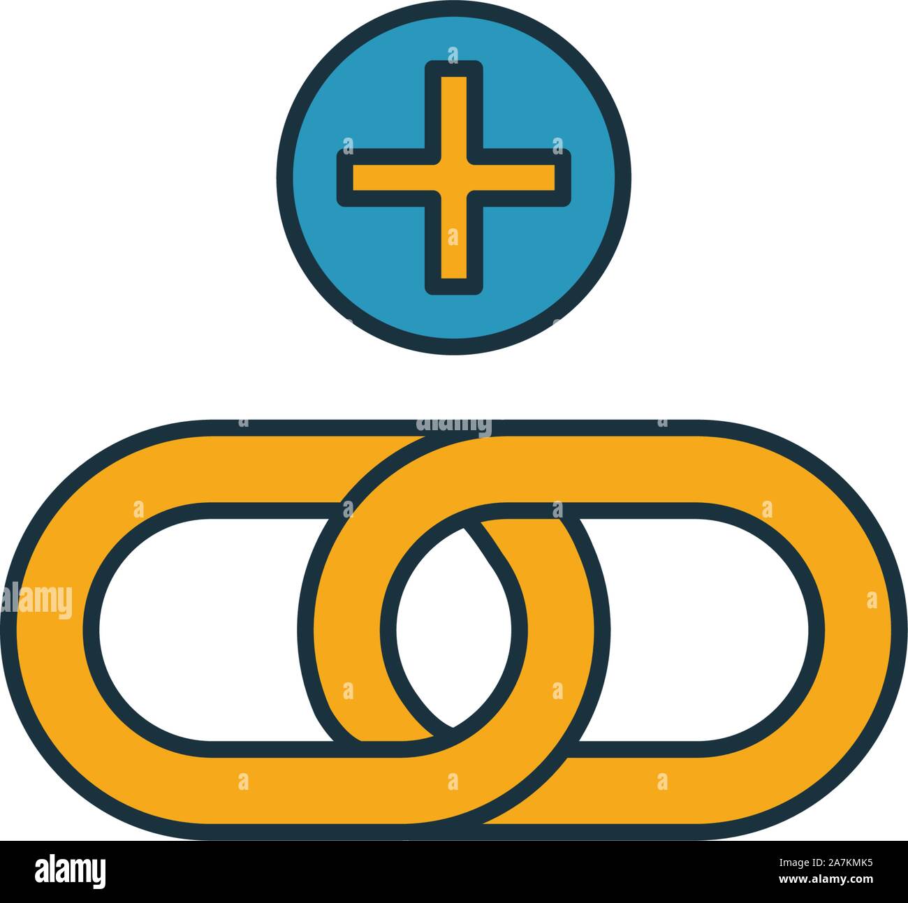 Link Building icon. Simple element from web development icons ... Link Building icon. Simple element from web development icons ...
