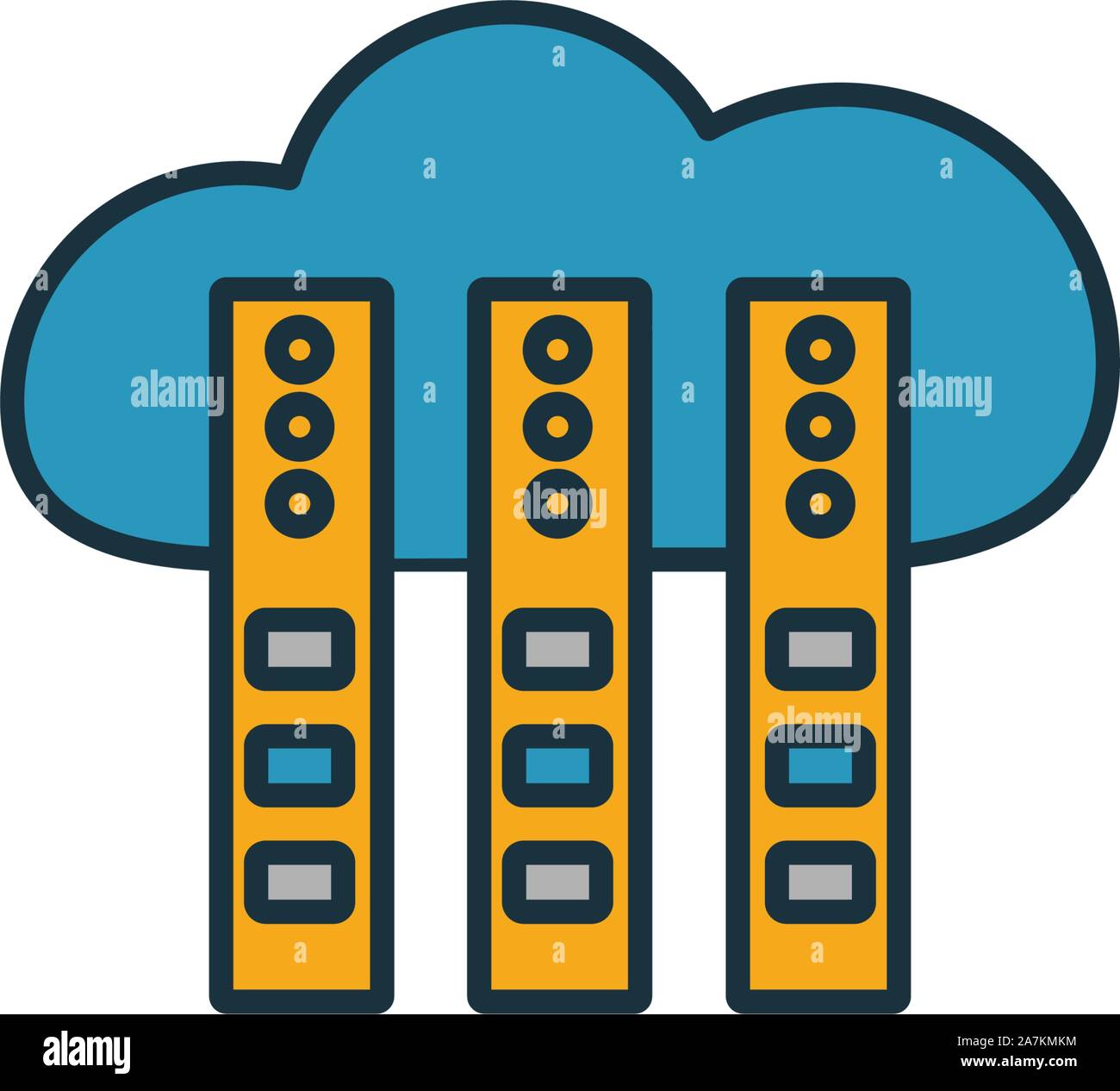 Cloud Hosting icon. Simple element from web hosting icons collection. Creative Cloud Hosting ...