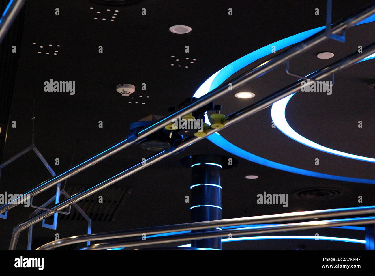 Picture of the gravity sled in SpaceLab, a space-themed restaurant ...