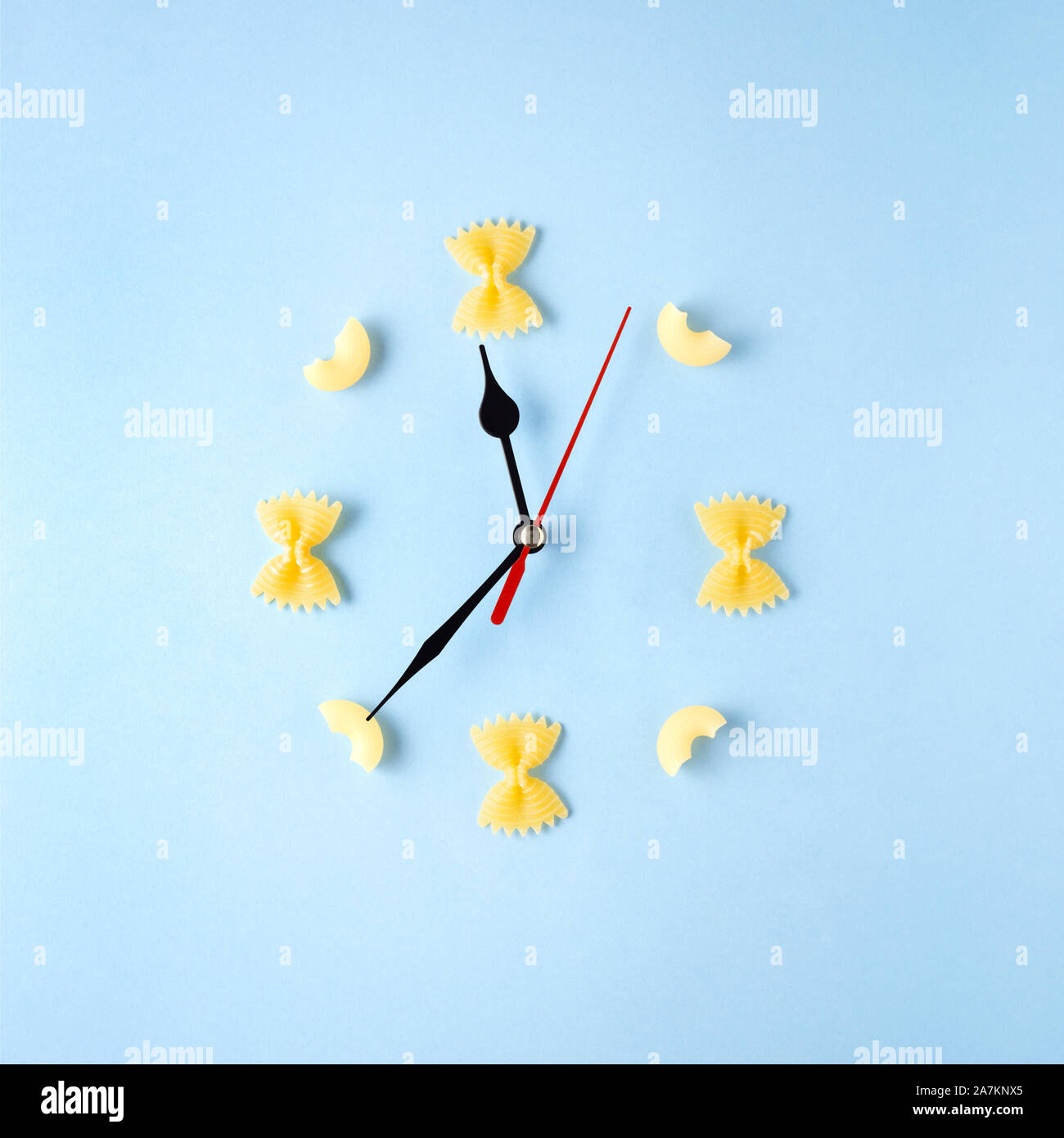 Creative concept still life food diet health photo of raw pasta ...