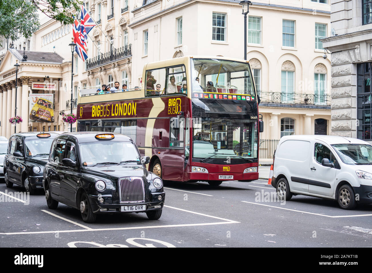 London, UK, July 14, 2019. Iconic red double-decker bus Stock Photo - Alamy