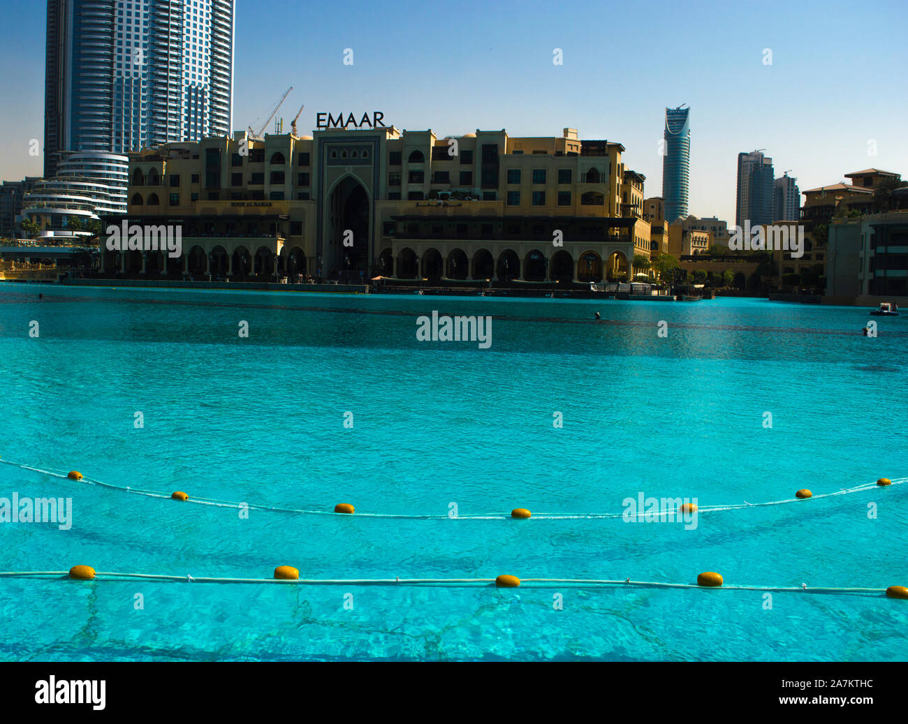 DUBAI, UNITED ARAB EMIRATES - OCTOBER 17, 2019: Souk Al Bahar complex ...