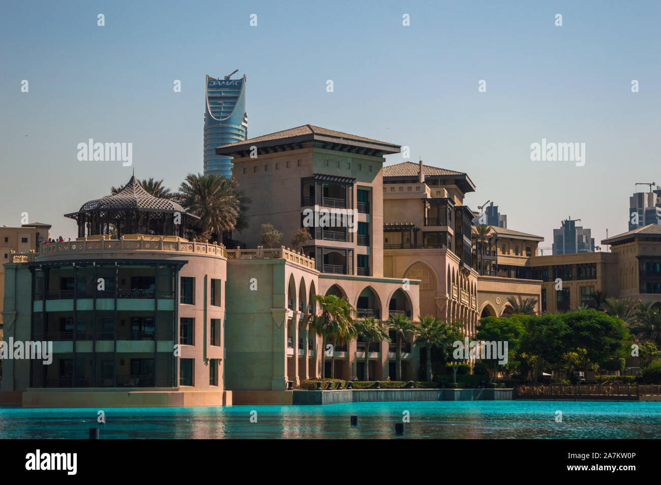 DUBAI, UNITED ARAB EMIRATES - OCTOBER 17, 2019: Souk Al Bahar complex ...