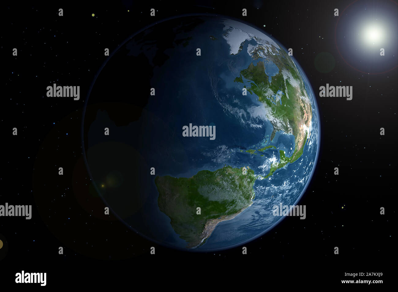 Planet earth from space. Elements of this image were furnished by NASA ...