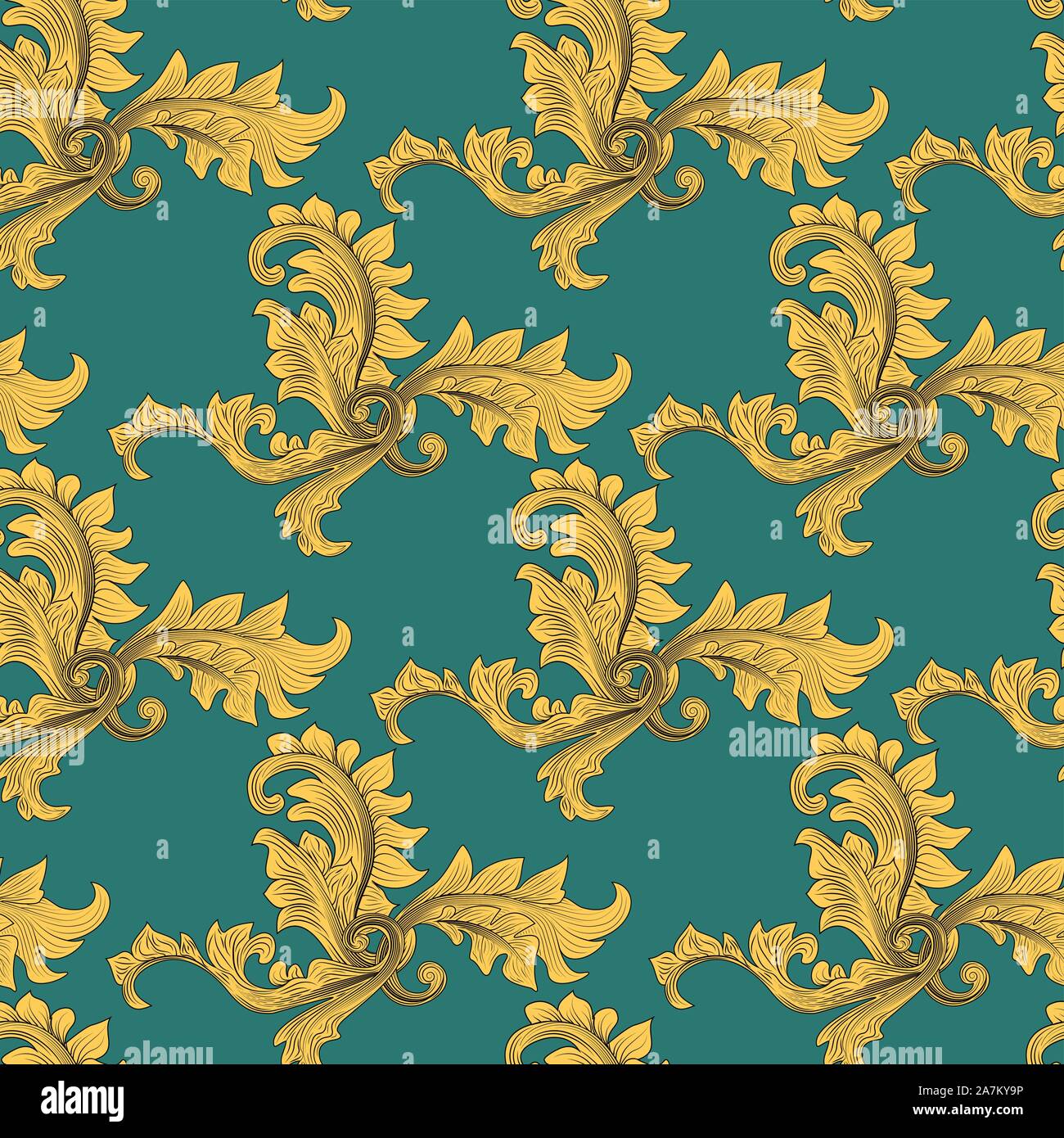 Victorian pattern for print design. Floral ornament decoration. Textile ...