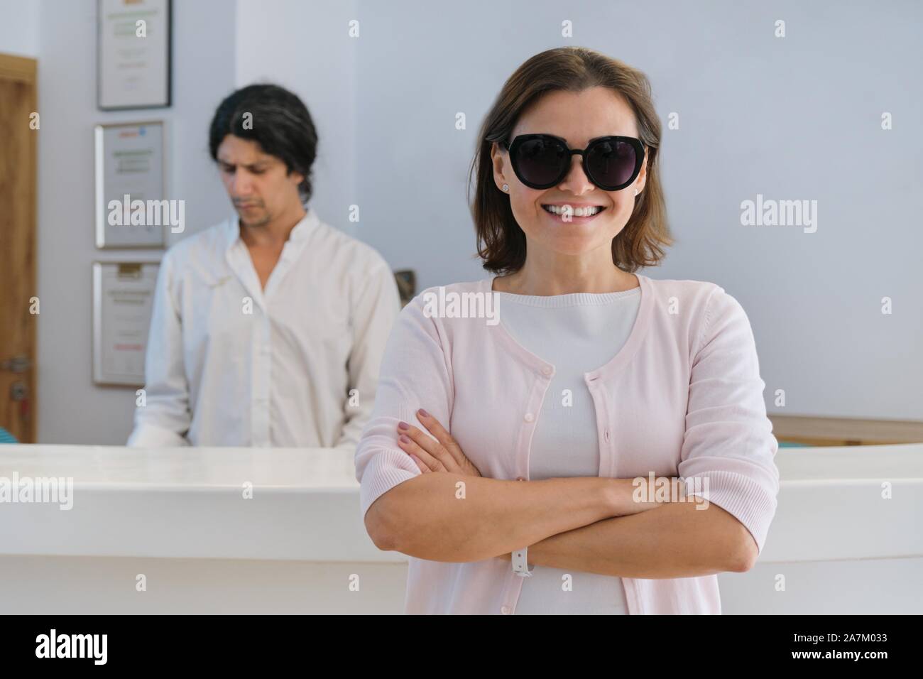 Hotel guest in spa hi-res stock photography and images - Alamy