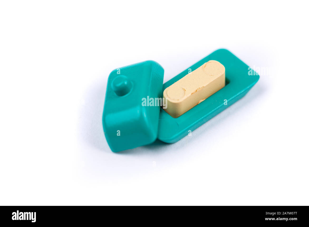 Childs toy plastic food molded 1/6th scale butter container Stock Photo ...