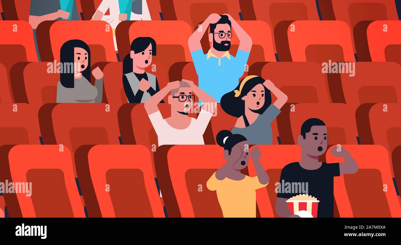 Scared Cartoon Crowd