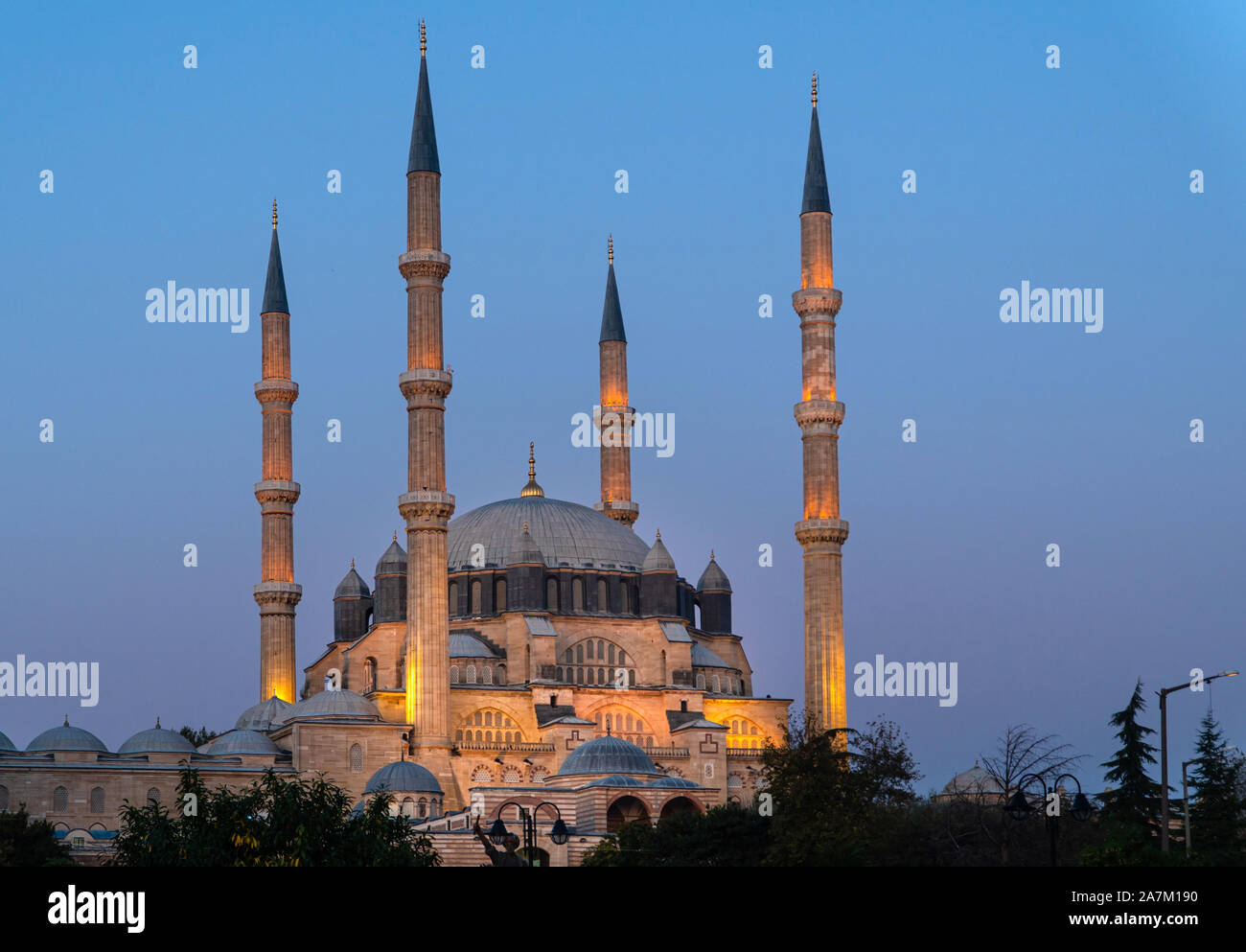 Selimiye Mosque, designed by Mimar Sinan in 1575 in Edirne, Turkey. The ...