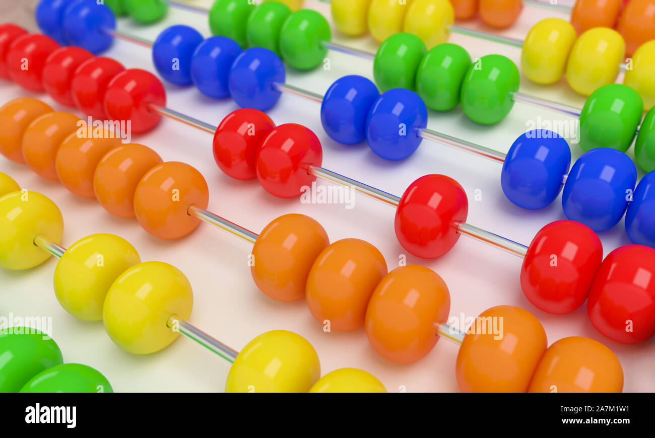 Close up abacus on white background Stock Photo - Alamy