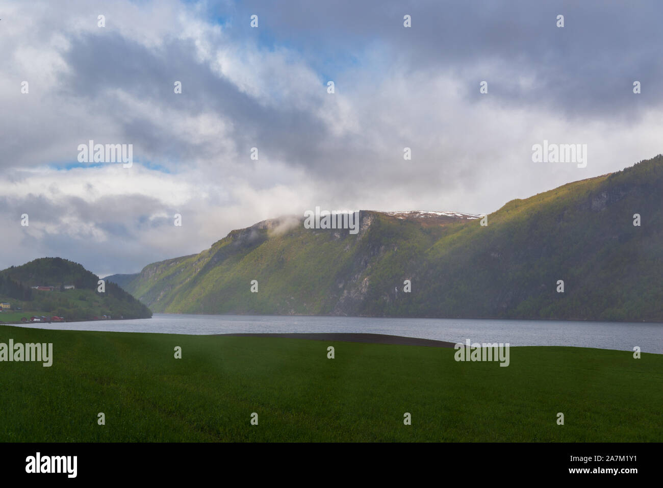 nature sceneries you meet on the way from Trondheim to Saebo, Norway ...